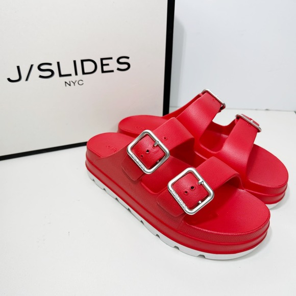J. Slides | Shoes | New Jslides Simply Eva Slide Sandal Red Women M Nib ...